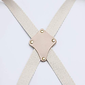 Jeanerlor Blue Striped Denim Aprons for Women and Men - Jean Cross Back Apron Adjustable Neck Unisex with 4 Pockets for Barista, Chef, Barber, Painter and Gardener, Adjustable M to XXL