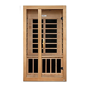 Maxxus Saunas Maxxus Gracia 1-2-Person Low EMF (Under 8MG) FAR Infrared Sauna, Curb Side Delivery