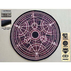 Full Metal Transmutation, Circle Cool, Japanese Anime Manga, Floor Rug, Anime Rug, Doormat, Anime, Chair Mats, FMA Transmutation, Anime Rugs (3.6 ft / 43" / 110 cm)