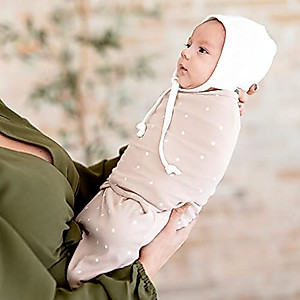 Ely's & Co. Adjustable Swaddles for Newborn, Baby Swaddles 0-3 Months, Velcro Swaddle Sack for Baby Girl, 100% Cotton, 2 Pack (Pink Tulip)