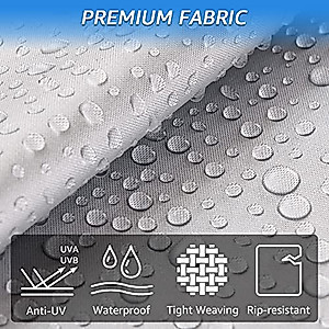 SELIMON 300D Top 5th Wheel RV Cover Rip-Resistent & Waterproof Winter Camper Cover with Anti-UV Silver Coating Fits 29' to 33' Toy Hauler