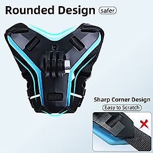 Motorcycle Helmet Chin Strap Mount with Phone Clip Compatible with iPhone12/12 Pro/12 Mini, iPhone 11/11 Pro, iPhone X/XS/XR, Samsung, LG, Pixel, Huawei, Xiaomi and More