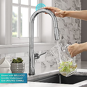 KRAUS Oletto Tall Modern Single-Handle Touch Kitchen Sink Faucet with Pull Down Sprayer in Chrome, KTF-3101CH