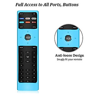 Silicone Protective Case Cover for New XRT136 Vizio Smart LCD LED TV Remote Control,Shockproof XRT136 Vizio Remote Replacement Case,Lightweight Remote Bumper Back Covers-Night Glowblue in The Dark