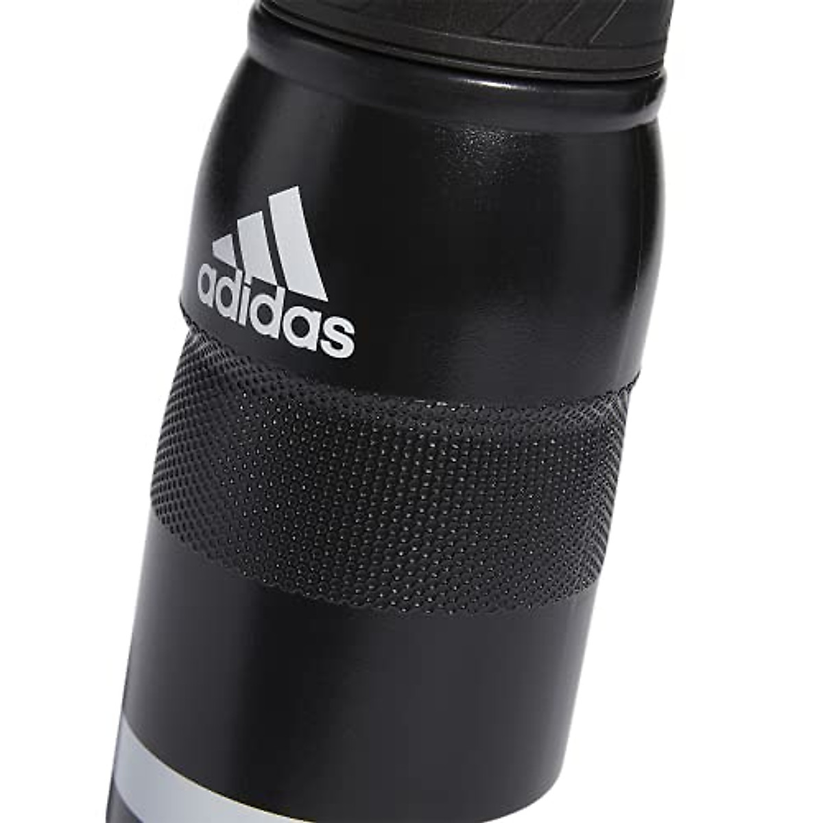adidas unisex adult 750 Ml (28 Oz) Stadium Refillable Plastic sports water bottles, Black/White, One Size US