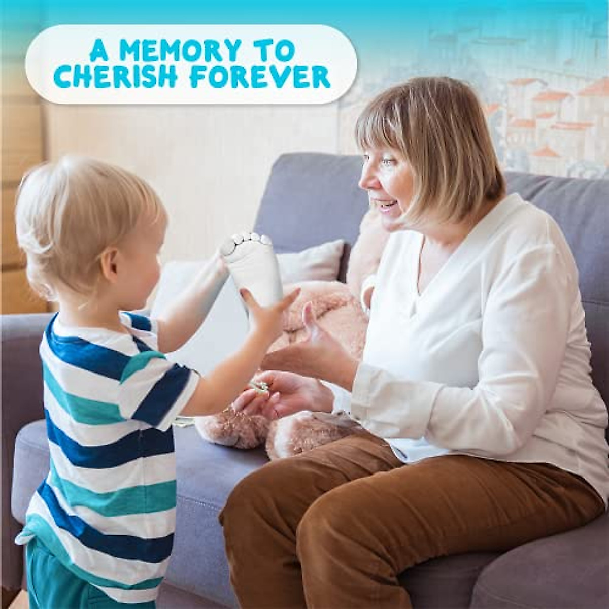 Hula Home Baby Keepsake Hands Casting Kit | Plaster Hand Molding Kit for Infant Hand & Foot Mold | Hand Mold Sculpture Kit for Newborns, Toddlers, Babies | Baby Gifts