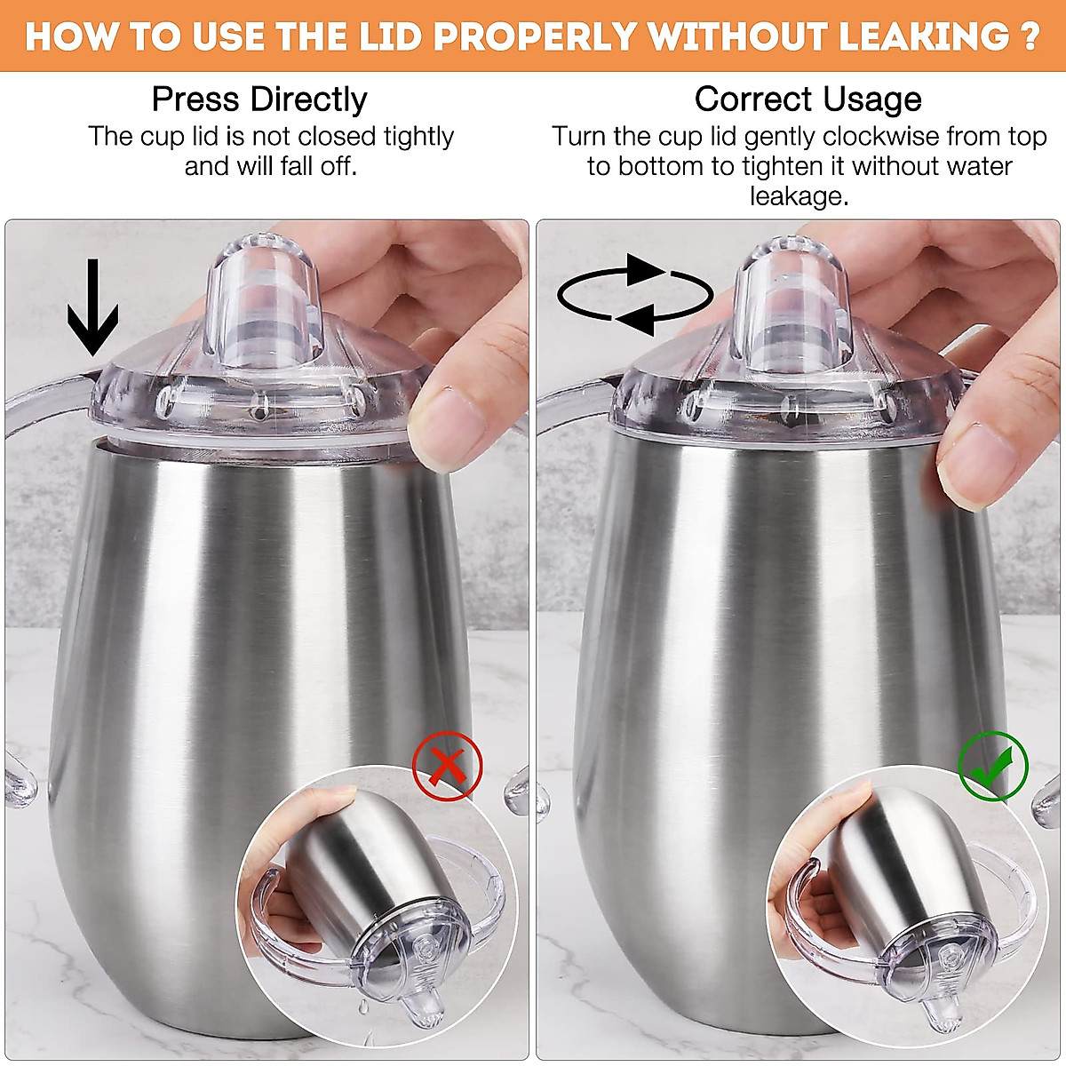 Vermida Kids Sippy Cup with Straws and Handles,8oz Spill Proof Insulate Kid Straw Tumbler with Lid,Stainless Steel Straw Toddlers Cup with Lid for School,Outdoor