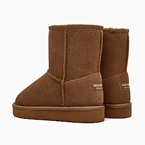 Weestep Boys and Girls Toddler/Little Kid/Big Kid Warm Fur Winter Snow Boots(2 Little Kid Chesnut)