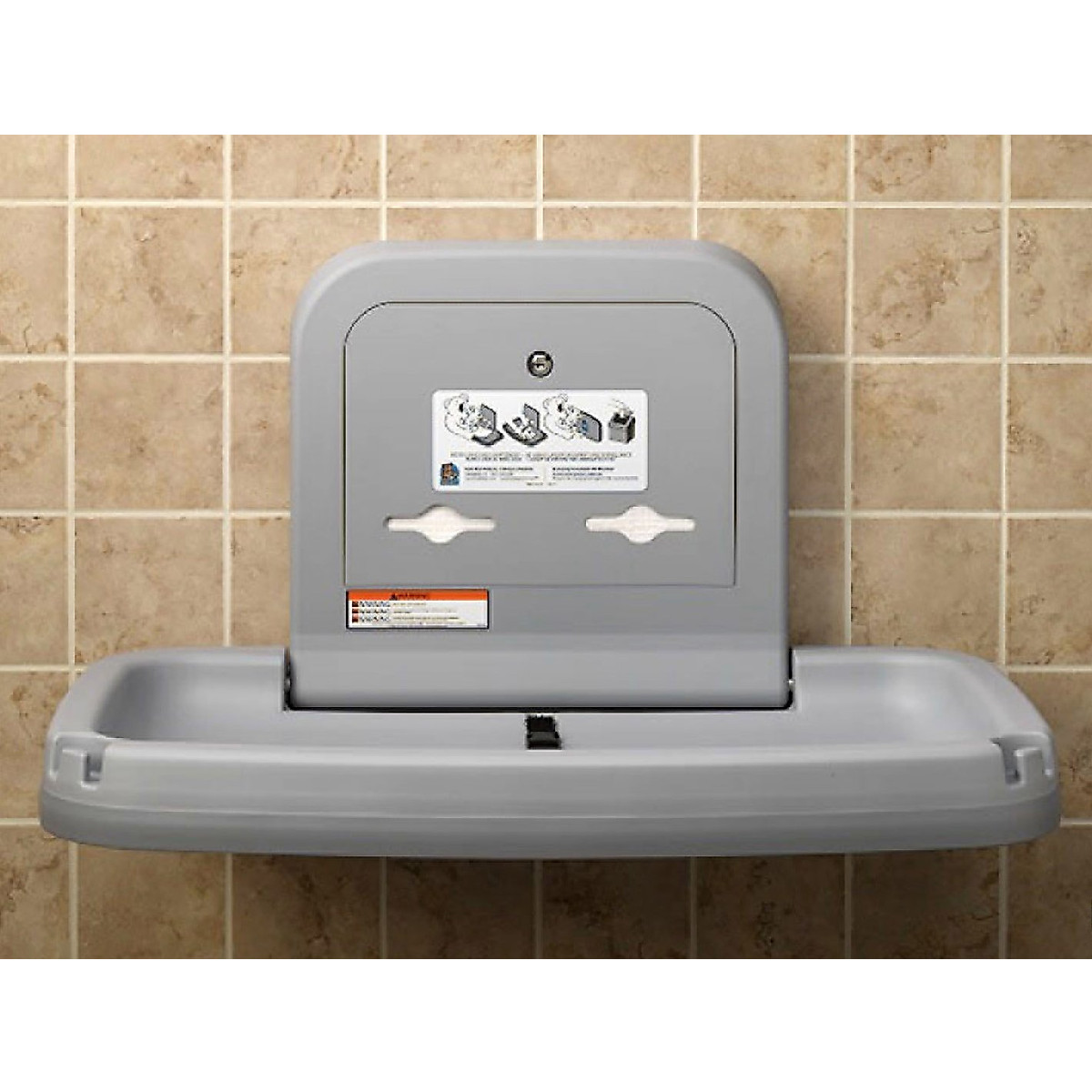 Koala Kara KB200-01SS Grey Baby Changing Station with S/S Veneer