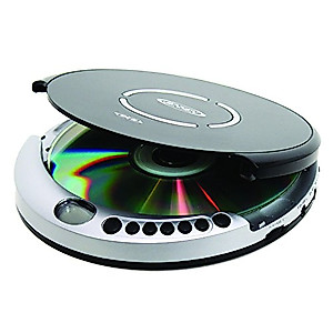 Jensen CD Portable Personal CD Player with 60 Seconds Anti-Skip Protection, FM Radio & Bass Boost + Stereo Earbuds - Black