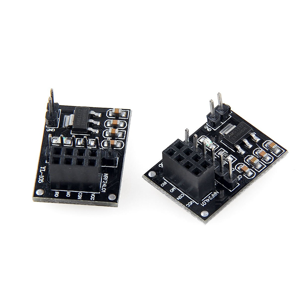 Makerfire 4pcs NRF24L01+ Breakout Adapter with on-board 3.3V Regulator for NRF24L01+ Wireless Module