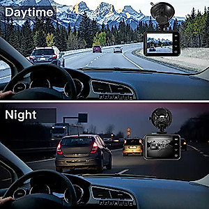 Dash Cam Front and Rear 1080P FHD Dual Dash Camera for Cars with 2.7" Inch Screen,170° Wide Angle, Night Vision,WDR,G-Sensor,Parking Monitor,Loop Recording and Motion Detection