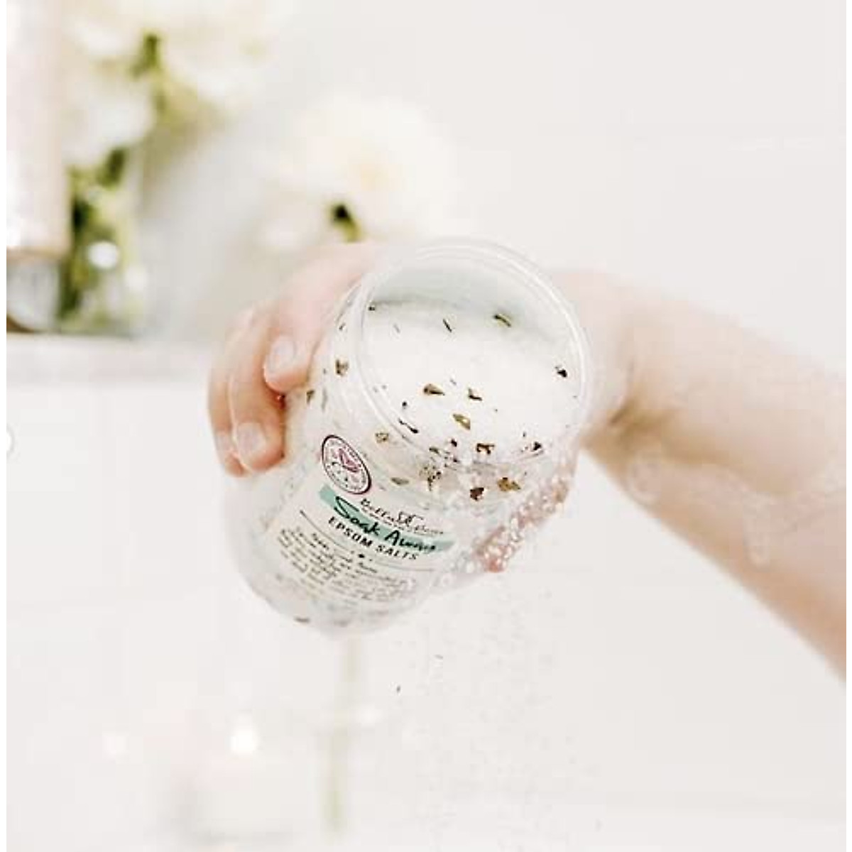 Bella & Bear Soak Away Epsom Bath Salts, Detox, Soothes Sore Muscles, Exfoliates, 14oz