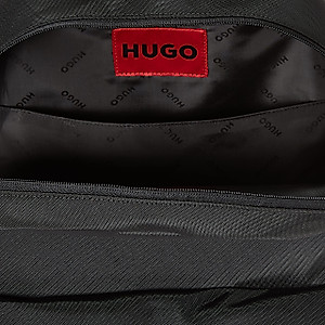 HUGO Men's Nylon Backpack, Black Metal, One Size