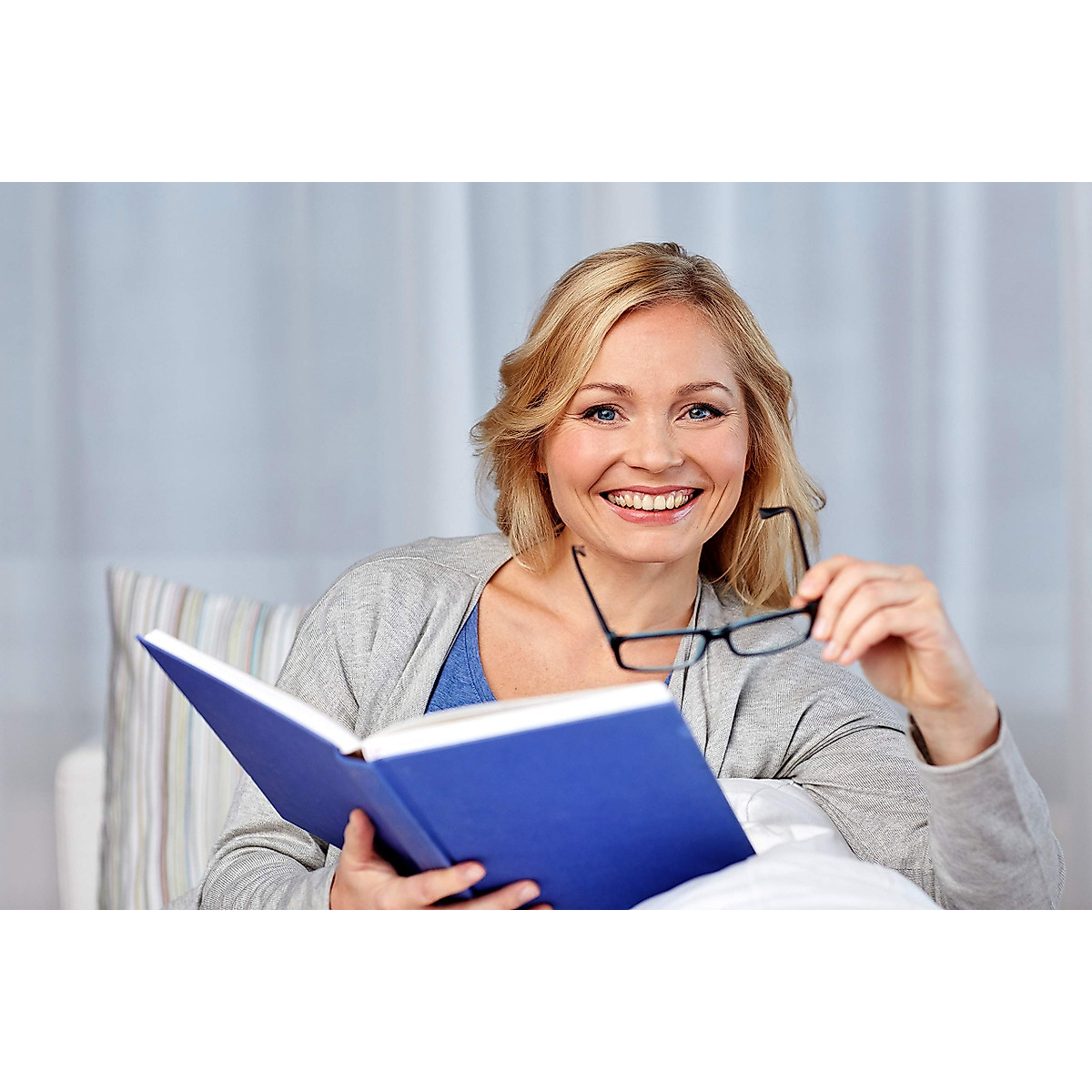 Boost Eyewear 6 Pack Reading Glasses, Traditional Black Frames, for Men and Women, with Comfort Spring Loaded Hinges, Black, 6 Pairs (+1.75)