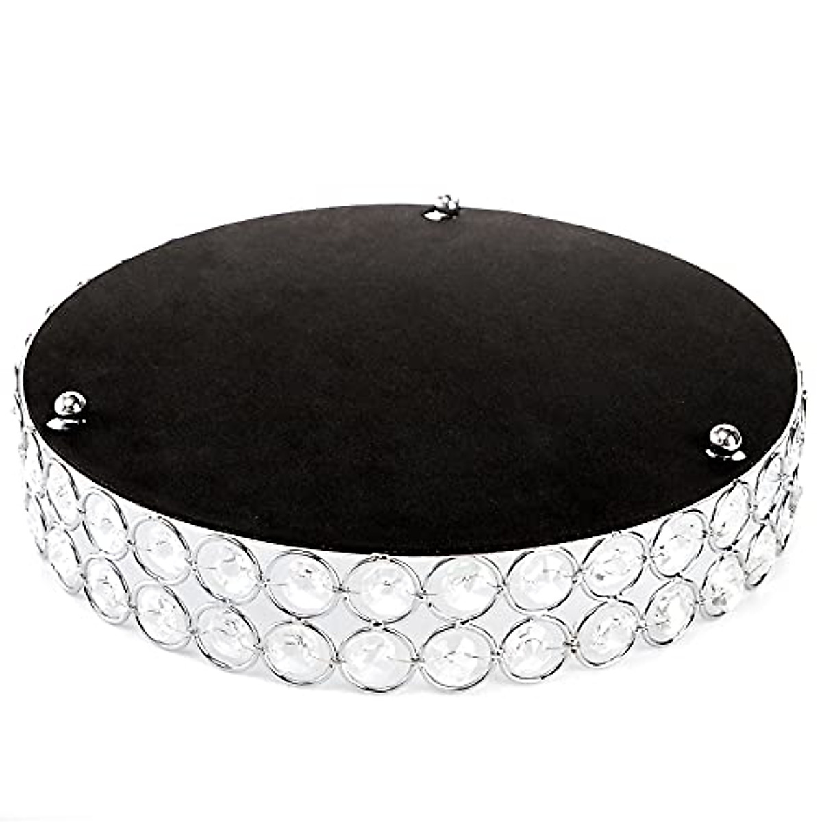 Hedume Mirrored Crystal Vanity Tray, 10 Inches Crystal Cosmetic Makeup Tray, Ornate Decorative Tray for Perfume, Jewelry and Makeup