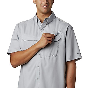 Columbia Men's Low Drag Offshore Short Sleeve Shirt, UPF 40 Protection, Moisture Wicking Fabric T-Shirt,Cool Grey,XX-Large