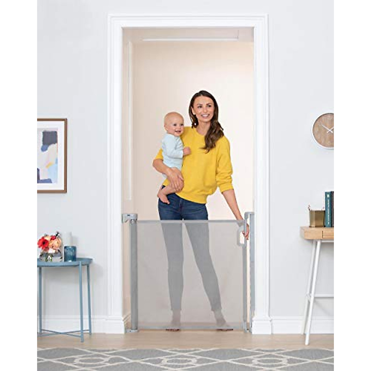 Skip Hop Retractable Mesh Baby Gate, Playview 52-Inch, Grey (Discontinued by Manufacturer)