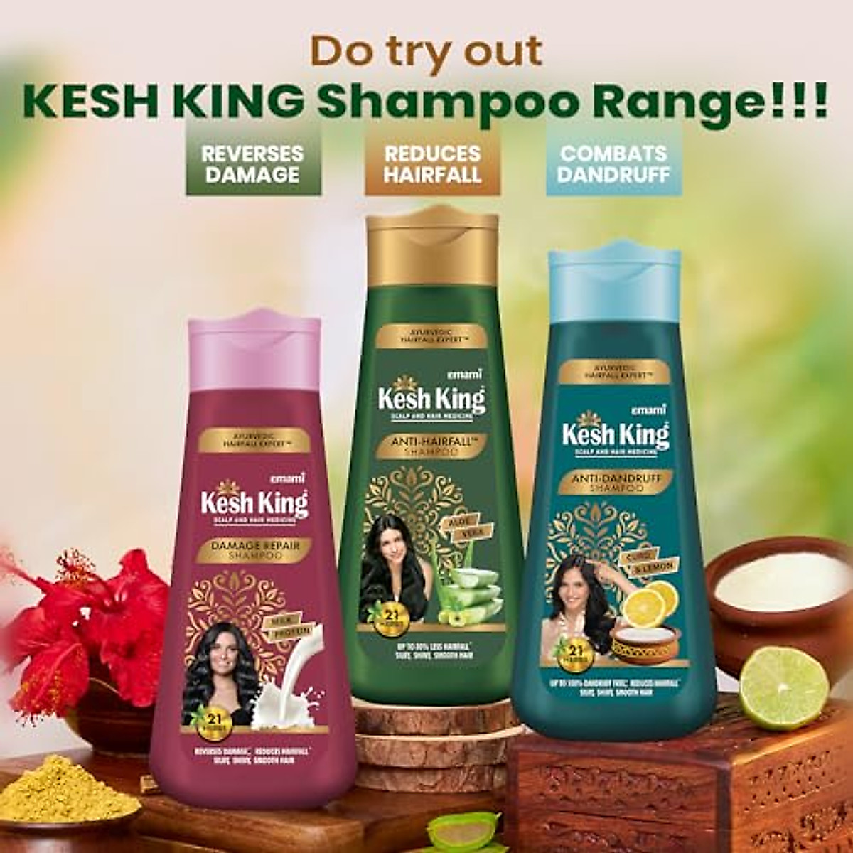 Kesh King Anti-Hairfall Aloe Vera Shampoo 200ml - 1 Pack