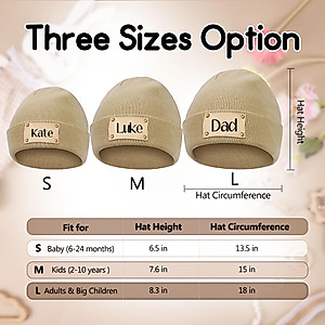 Custom Beanie Hats, Knitted Infant Baby Beanies Caps for Toddler Boys Girls Adult Black