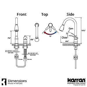 Karran Hillwood Single-Handle Two-Hole Pull-Down Sprayer Kitchen Faucet in Stainless Steel