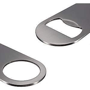 Opaceluuk 4 PCS Beer Bottle Openers,Bar Key for Bartender,Simple and Effective Flat Beer Openers(Skateboard-Silver)