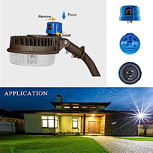 CHISWEAR Twist Lock Photocell for LED Barn Light, Area Light, Street Light, Parking Lot Lights and Dusk to Dawn Light Auto On Off Photocell Switch-3PC