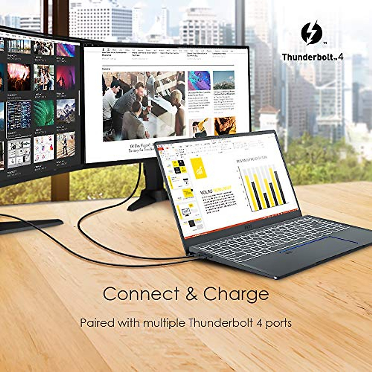 MSI Prestige 14 Evo Professional Laptop: 14" FHD Ultra-Thin Bezel Display, Intel Core i5-1135G7, Intel Iris Xe, 16GB RAM, 512GB NVMe SSD, Thunderbolt 4, Win10 Home, Intel Evo, Carbon Gray (A11M-221)