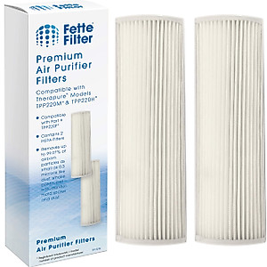 Fette Filter - True HEPA replacement Filters Compatible with Therapure TPP220F TPP220M TPP220H,TPP220 Air Purifiers with 4-Stage Filtration High-efficiency Activated Carbon Pack of 2