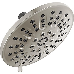 Delta Faucet 4-Spray Shower Head, Brushed Nickel Shower Head, Round Shower Head, High Pressure Shower Head, Metal Shower Head, 1.75 GPM Flow Rate Shower Head, Brushed Nickel 75617SN