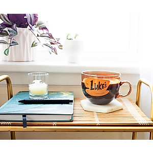 Gilmore Girls Luke's Diner Glass Mug | Large Coffee Cup For Espresso, Tea, Mocha | Holds 16 Ounces