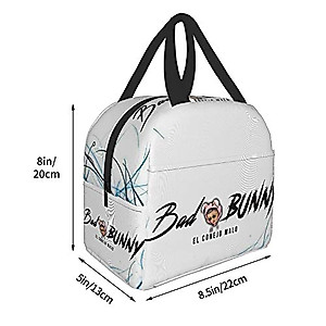 Bad Bu-nny Insulated Lunch Bags For Kids & Women Durable Reusable Leakproof Mens Lunch Box Lunch Tote Bag Cooler Bag Container Lunch Pail Bags For Work Picnic Sports Travel