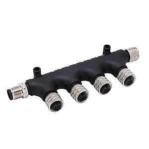 Nmea 2000 T Connector,NMEA 2000 MultiPort T Connector,NMEA 2000 4 Port MultiPort T Connector 5 Pin Backbone Drop Cables 4 Port MultiPort Tee Terminator for Lowrance Networks
