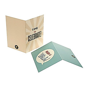 48 Pack Happy Birthday Cards Boxed with Envelopes Bulk, 6 Assorted Blank Retro Party Designs 4x6