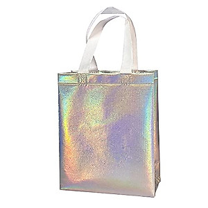 LOOKSGO 12 Pcs Non-woven Reusable Gift Bags With Handles for Party Favor 8W x 4L x10H Size