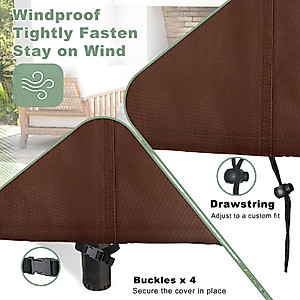 Gasadar Patio Furniture Cover Set, 4 Piece Outdoor Furniture Cover Waterproof, 600D Heavy Duty Lawn Patio Set Covers