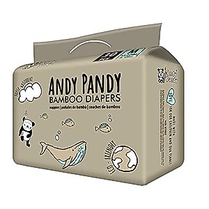 Andy Pandy Bamboo Disposable Diapers, Medium, 13-22 lbs (6-10 kg), 30 Count