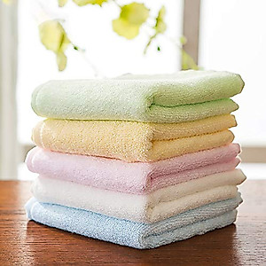 Yoofoss Luxury Bamboo Washcloths Towel Set 10 Pack Baby Wash Cloth for Bathroom-Hotel-Spa-Kitchen Multi-Purpose Fingertip Towels and Face Cloths 10'' x 10''