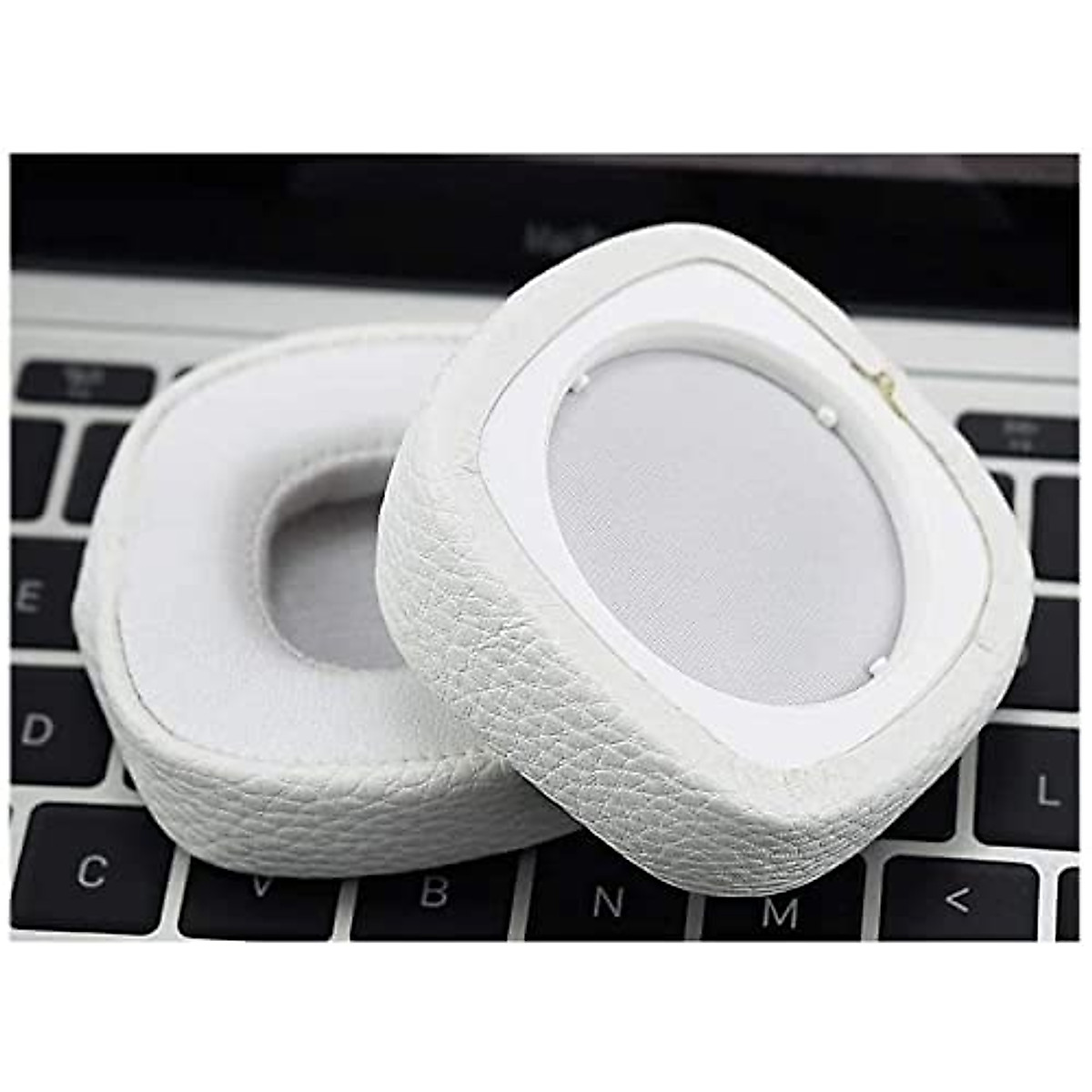 Replacement Earpads Protein Leather Memory Foam Ear Pads Cushions Cover Repair Parts Compatible with Marshall Major 3 Marshall Major III Wireless On-Ear Headphone (White)