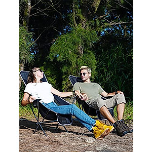 KingCamp Ultralight High Back Folding Camping Chairs Adults with Armrest, Upgrade All-Aluminum Alloy Bracket, Lightweight Camping Chair Camp Compact Portable Outdoors with Carry Bag