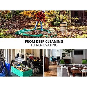 Skywin Dumpster Bag, 2 Pack Foldable and Reusable Trash Bag for Waste Management, Multiple Times Use During Renovations Tear Resistant and Can Hold Up to 3,500 lbs (Green)