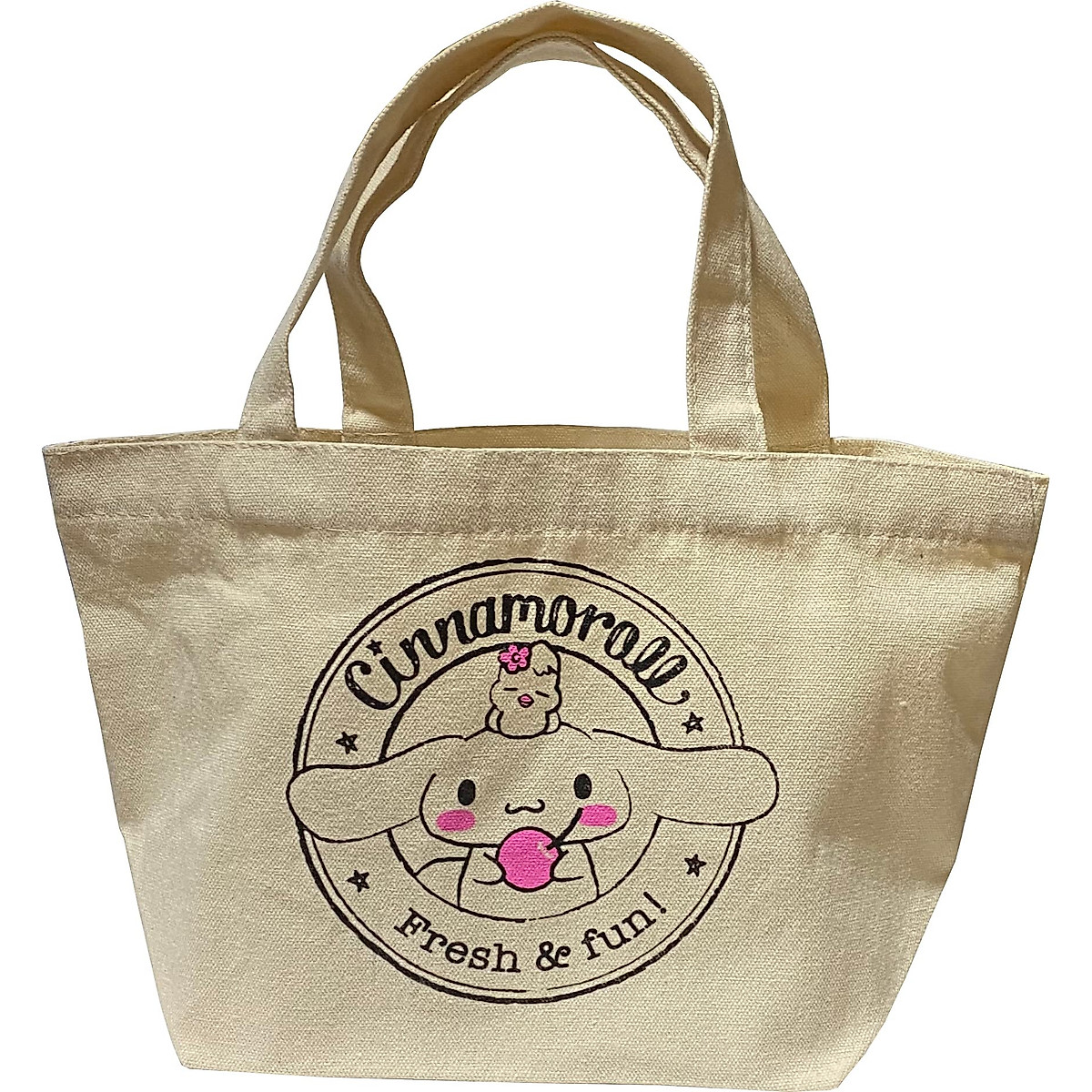 EITAI T029 Sanrio Cinnamoroll Cute Mini Tote Bag, Shopping Bag, Kitchen Reusable Grocery Bag, 12.9 in(W) × 7.4 in(L) × 5.1 in(D), White One Size