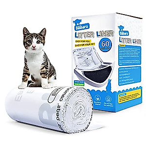 Bilibara Litter Box Liner Bag Compatible with Cat Litter Robot 3, 60 Pack - Extra Thick Waste Bags for Self-Cleaning Pet Kitty Litter Box Drawer Liners, 9-11 Gallons Home/Kitchen Trash Bags