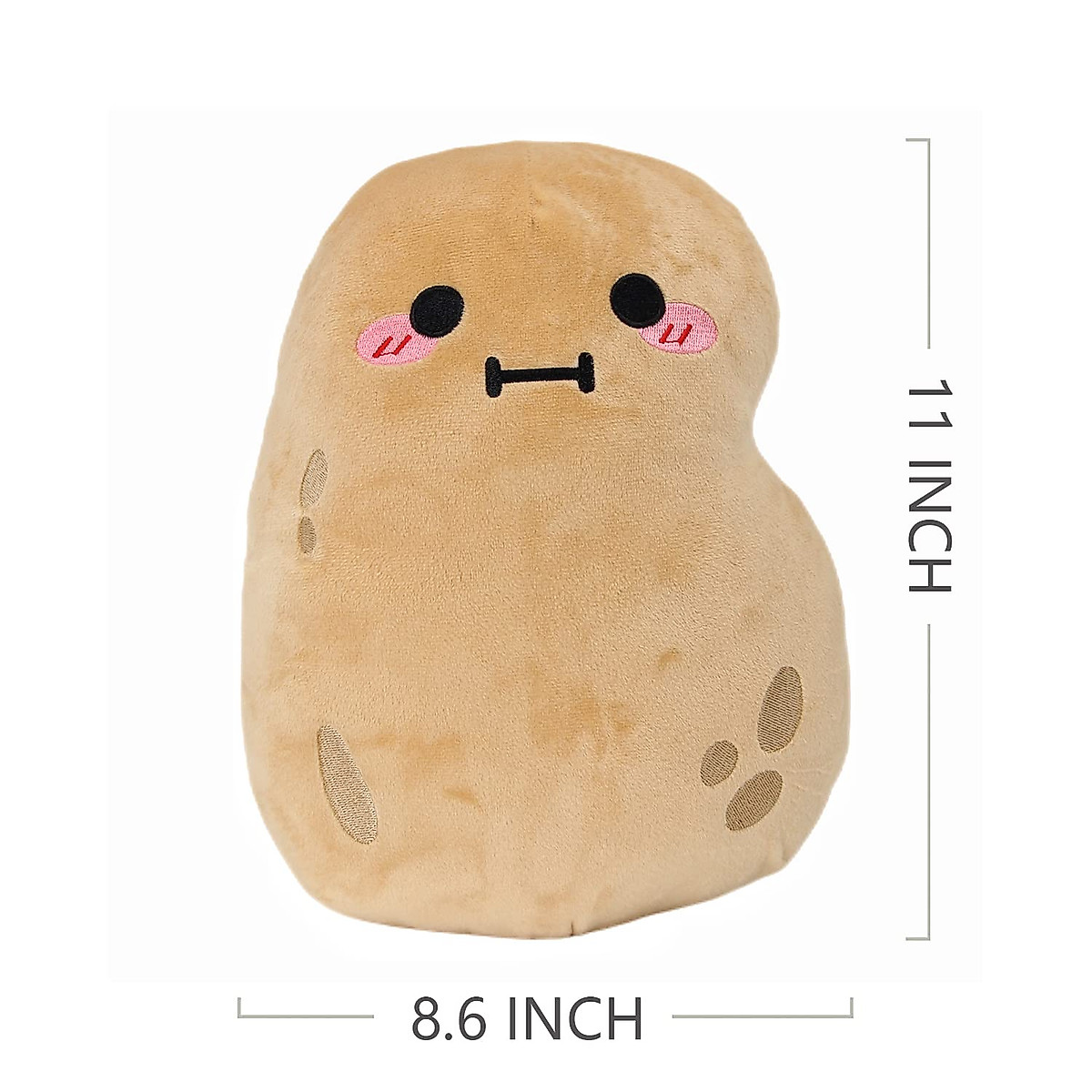 Whrigud 11'' Large Potato Plush Stuffed Animal Pillow Toy, Kawaii Stuffed Food Plushies Pillow Plush Toys for Birthday Kids Gifts Home Decor