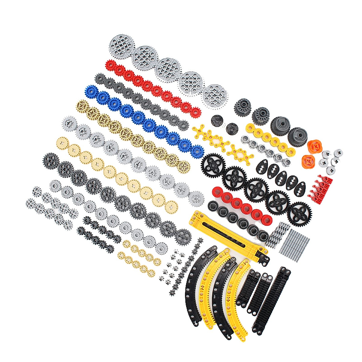 KonHaovF 213PCS Differential Gear Box Set for Technic Series Parts Compatible with Lego Technic Parts, DIY Gears Assortment Pack(Liftarm, Pins, Axles, Connectors) for Technic Building Blocks Set