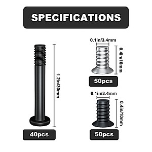Zmbroll PC Computer Case Cooling Fan Screws Cross Recessed Head Self Tapping Screw M5x10 Black and Silver Case Fan Mount Screws Long Short Screws Kit