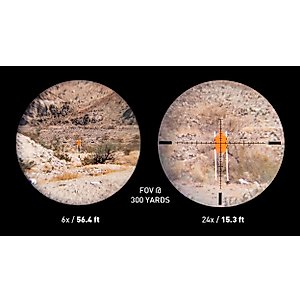 Monstrum G2 6-24x50 First Focal Plane FFP Rifle Scope with Illuminated Rangefinder Reticle and Parallax Adjustment | Black