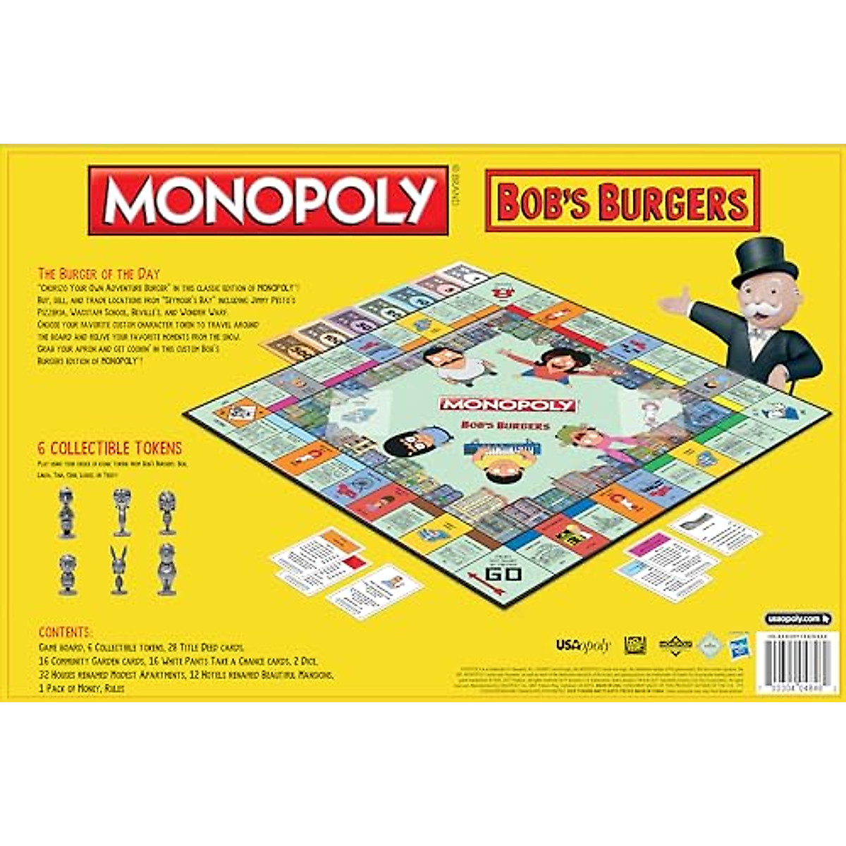 Monopoly Bobs Burgers Board Game | Themed Bob Burgers TV Show Monopoly Game | Officially Licensed Bob's Burgers Game