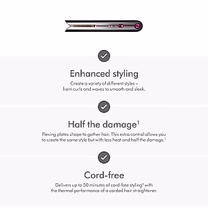 Dyson Corrale™ Hair Straightener, Nickel/Fuchsia