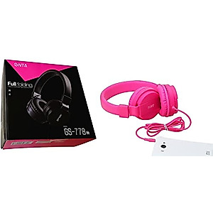 ONTA Kids Headphones for Boys Girls - Child Student Headset Wired Plug Toddler Earphones School Teen on Ear for Ipad | Computer | Smart Phone | Amazon Fire Tablet | Laptop | Plane Travel | Game, Pink